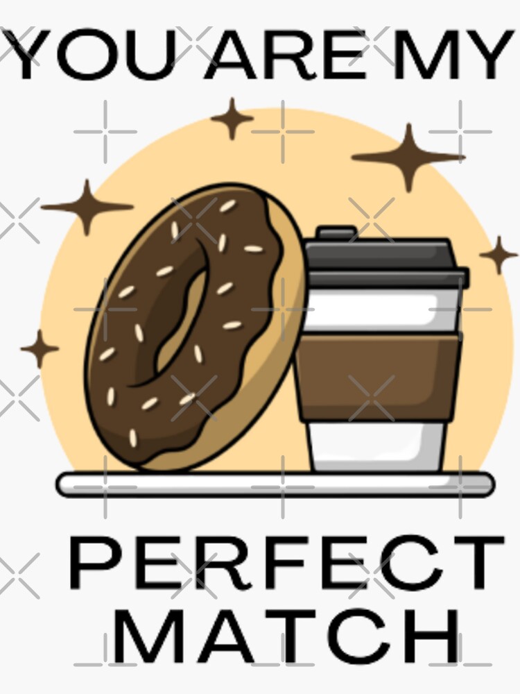 "Valentine You Are My Perfect Match | Light Background" Sticker for ...