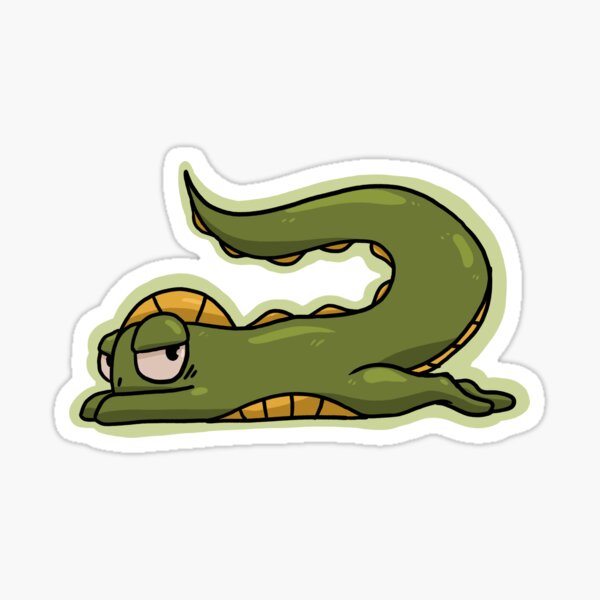 "Lazy lizard" Sticker by pseudanim | Redbubble