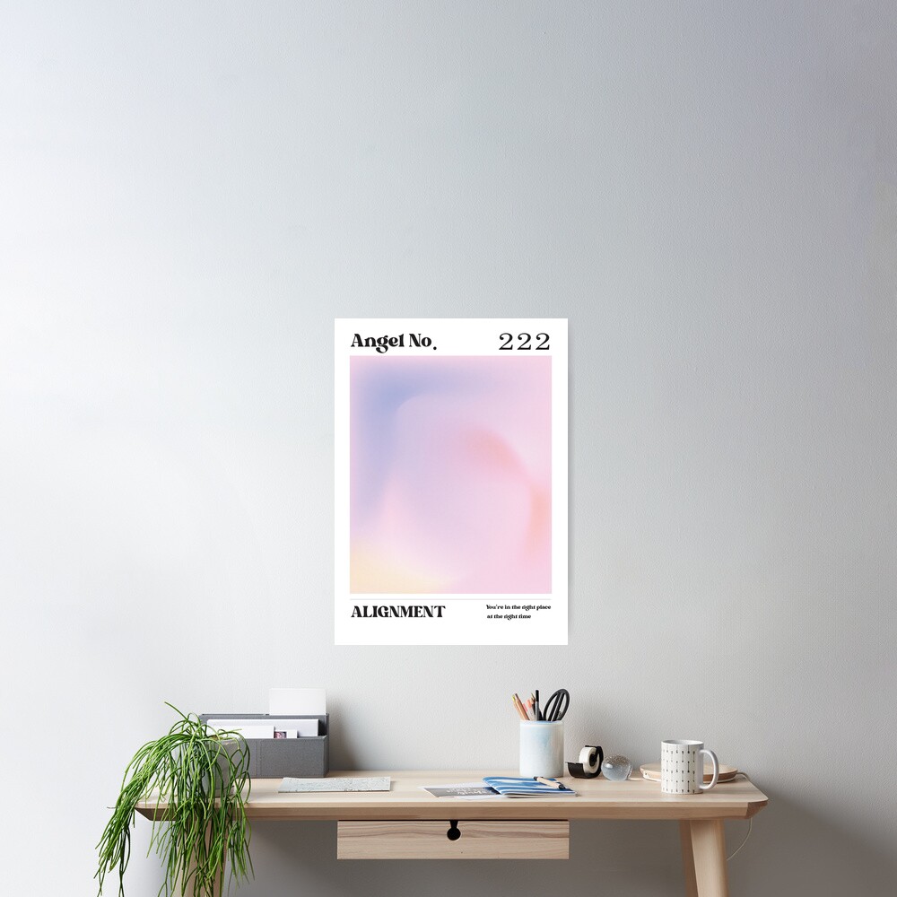 "Gradient Aura Angel Numbers 222 - Alignment Poster" Poster for Sale by ...