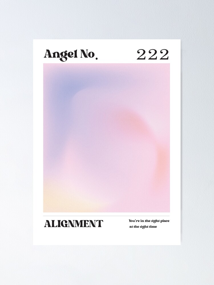 "Gradient Aura Angel Numbers 222 - Alignment Poster" Poster for Sale by ...