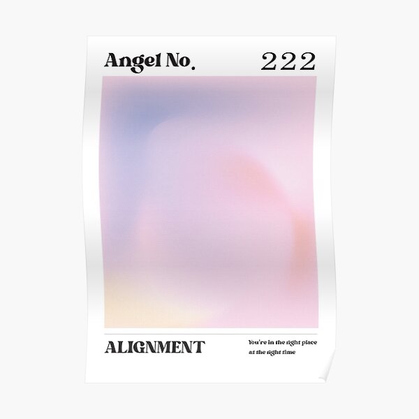 "Gradient Aura Angel Numbers 222 - Alignment Poster" Poster for Sale by ...