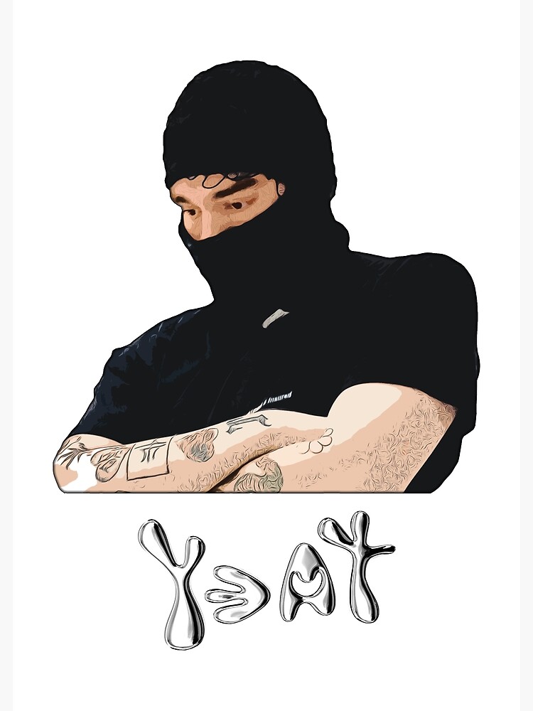 "Yeat Illustration with text" Poster for Sale by granitvit | Redbubble