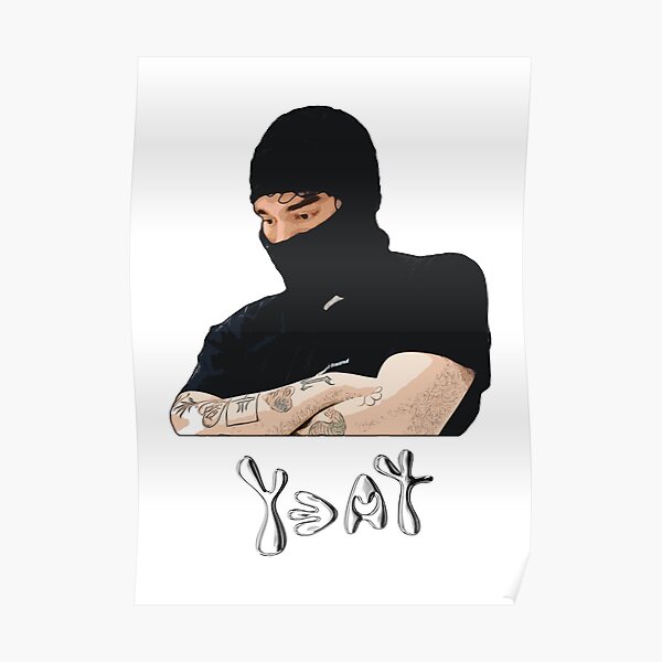 "Yeat Illustration with text" Poster for Sale by granitvit | Redbubble