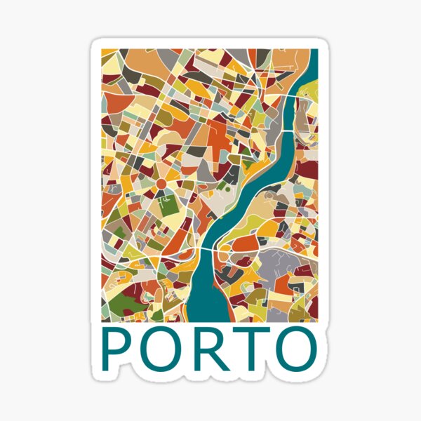 "Illustrated Map of Porto, Portugal " Sticker for Sale by kbracey ...