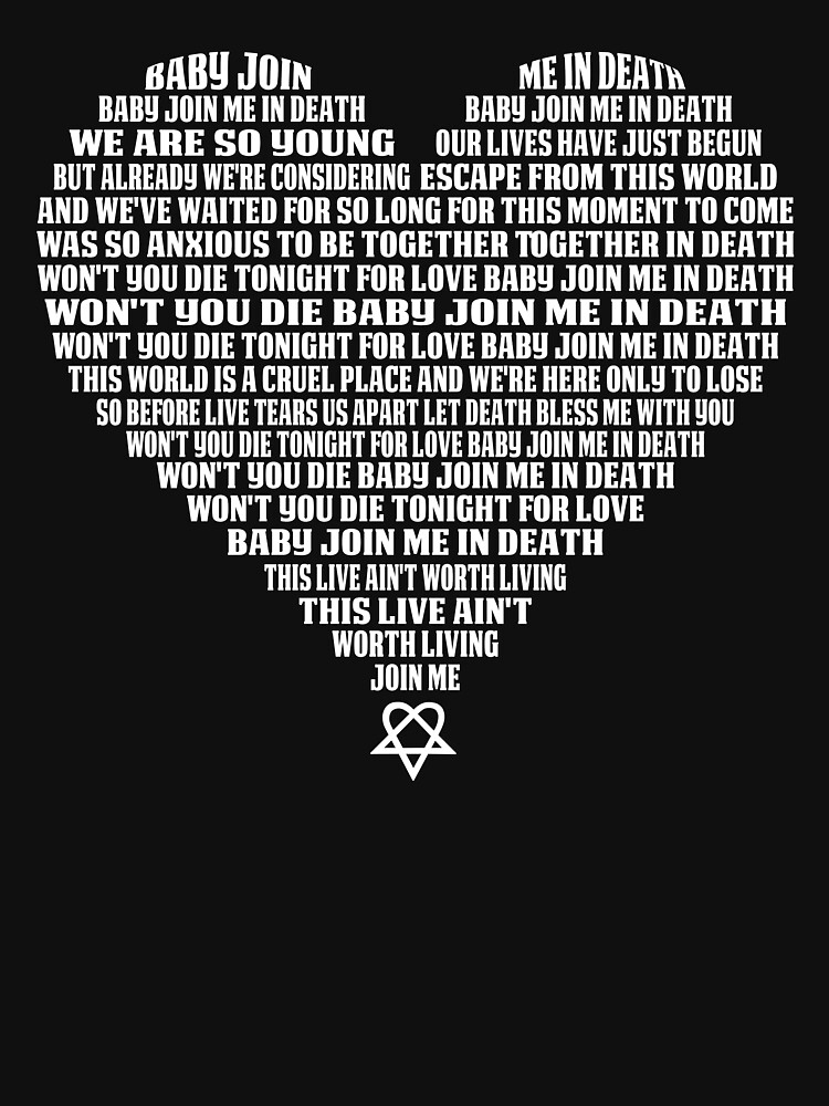 "Him Band Join Me in Death Lyrics Heartagram Heart Ville Valo HIM ...