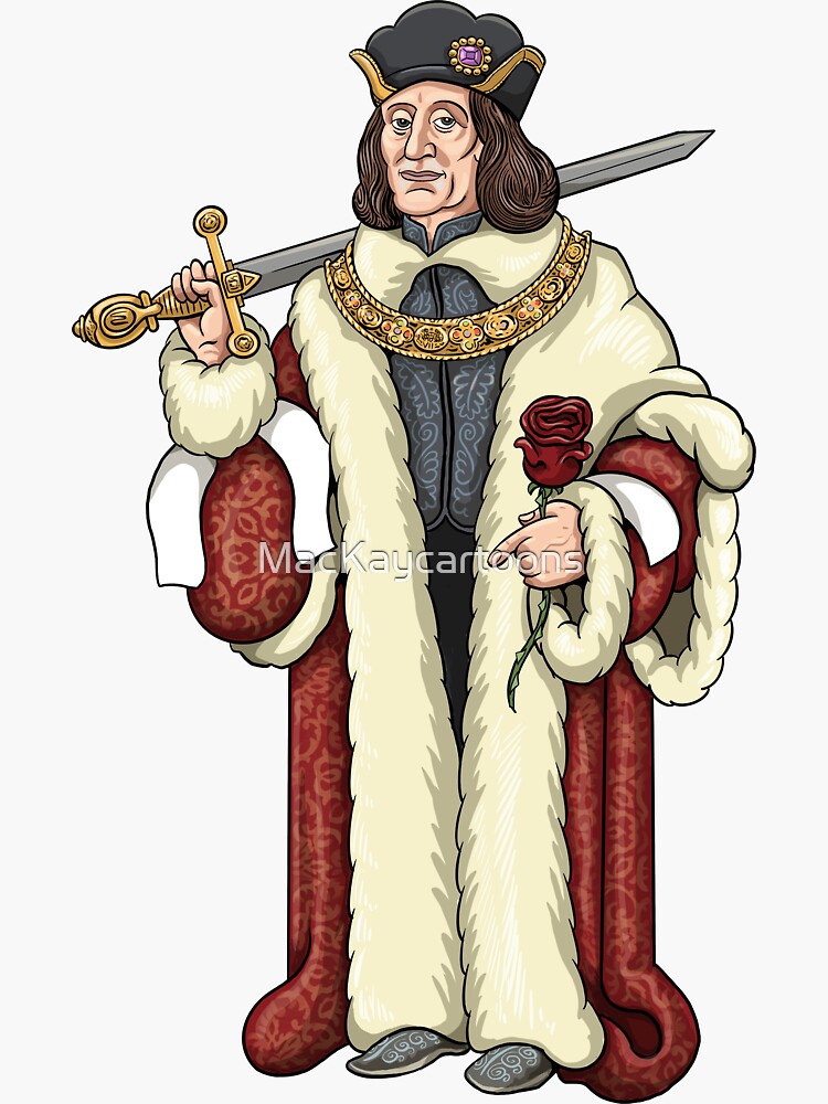"King Henry VII (Design 2)" Sticker for Sale by MacKaycartoons | Redbubble