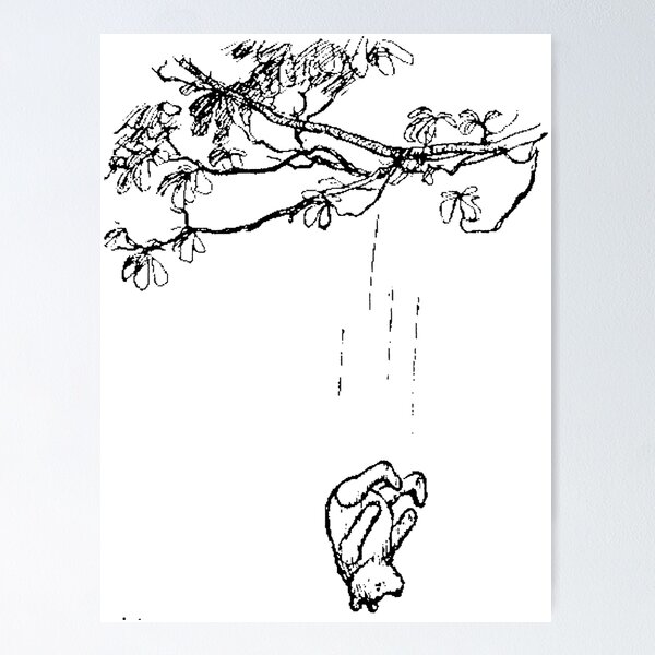 "Winnie the Pooh Falling out of a Tree" Poster for Sale by Amy Olsen ...