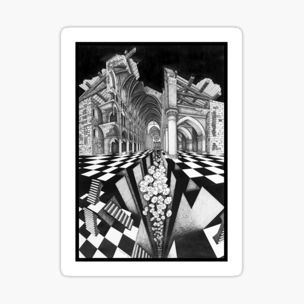 "M.C. Escher art" Sticker for Sale by Art-Paintings00 | Redbubble