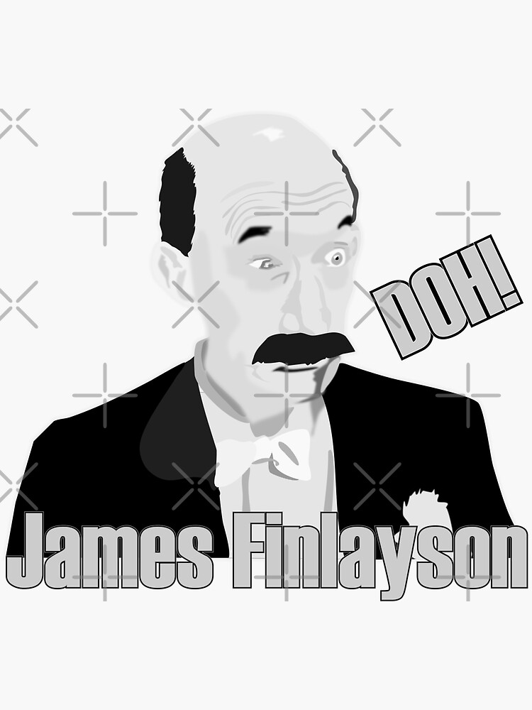 "James Finlayson" Sticker for Sale by Ameiva-Apparel | Redbubble