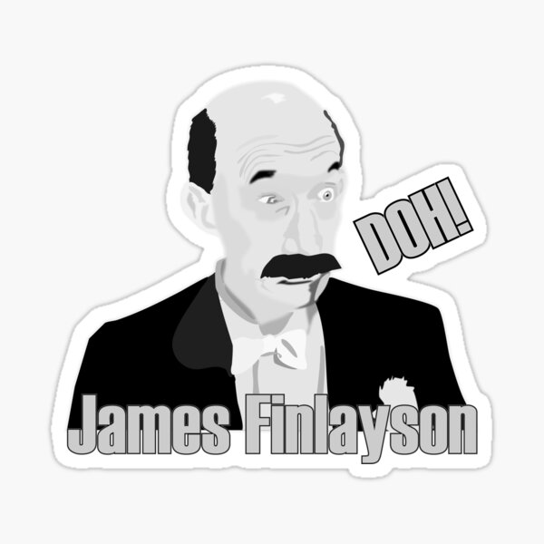 "James Finlayson" Sticker for Sale by Ameiva-Apparel | Redbubble