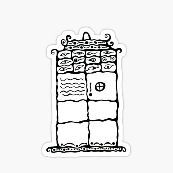 "Bigger on the Inside-Line Art" Sticker for Sale by rustmoon | Redbubble