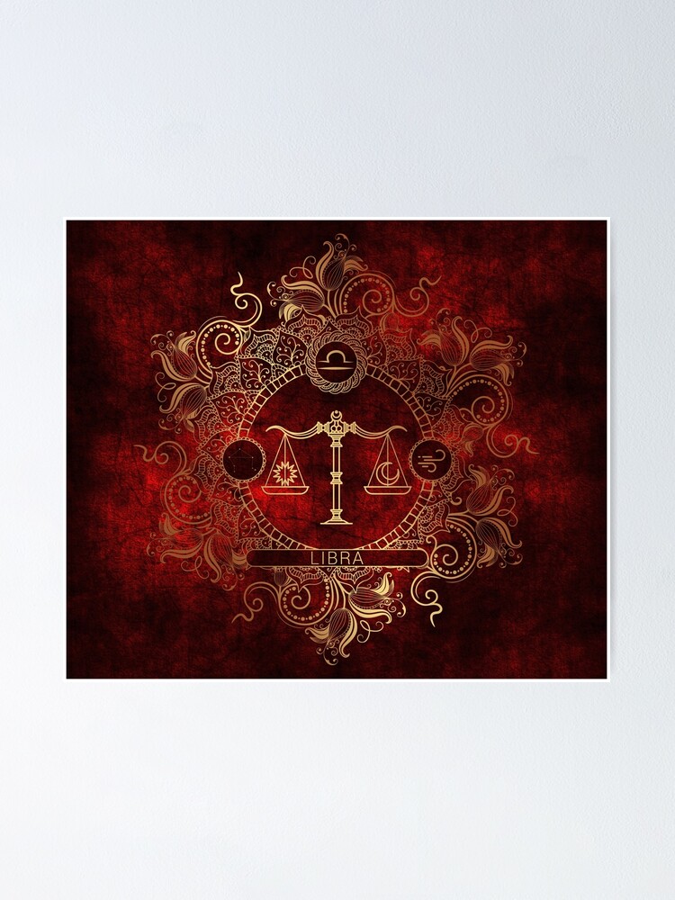 "Zodiac - Fire - Libra" Poster for Sale by aleibanez | Redbubble