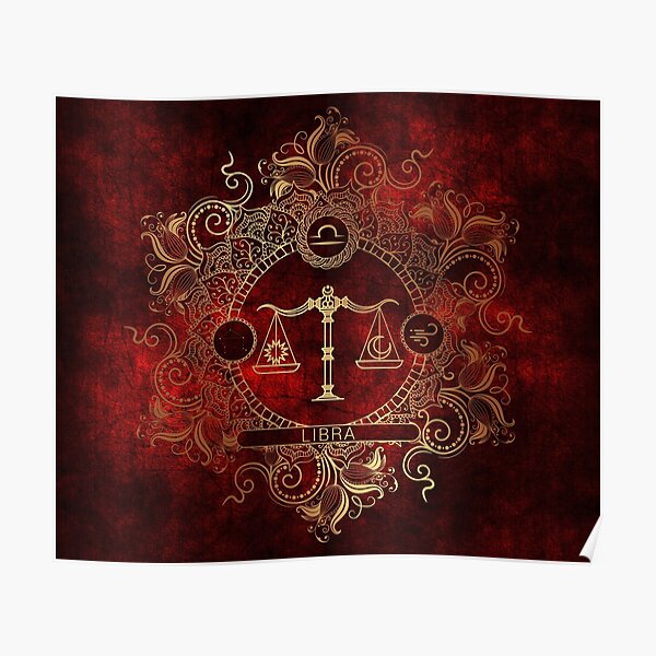 "Zodiac - Fire - Libra" Poster for Sale by aleibanez | Redbubble