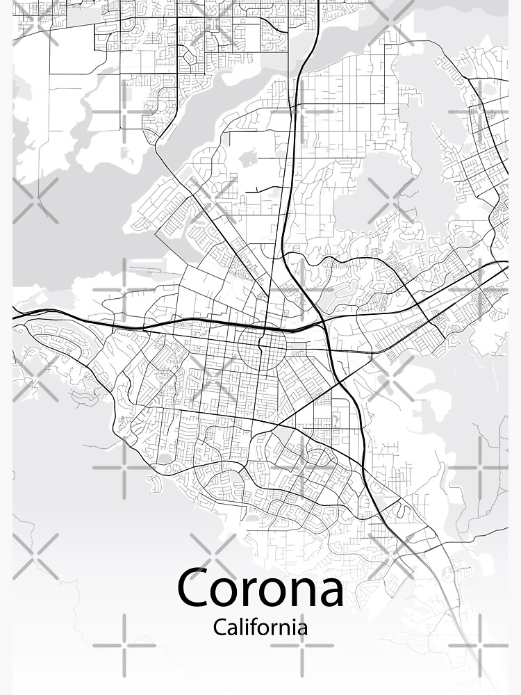 "Corona California Map" Sticker for Sale by Minimalist-Maps | Redbubble