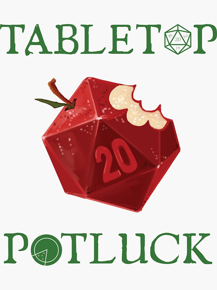 "Tabletop Potluck Logo" Sticker for Sale by tabletoppotluck | Redbubble