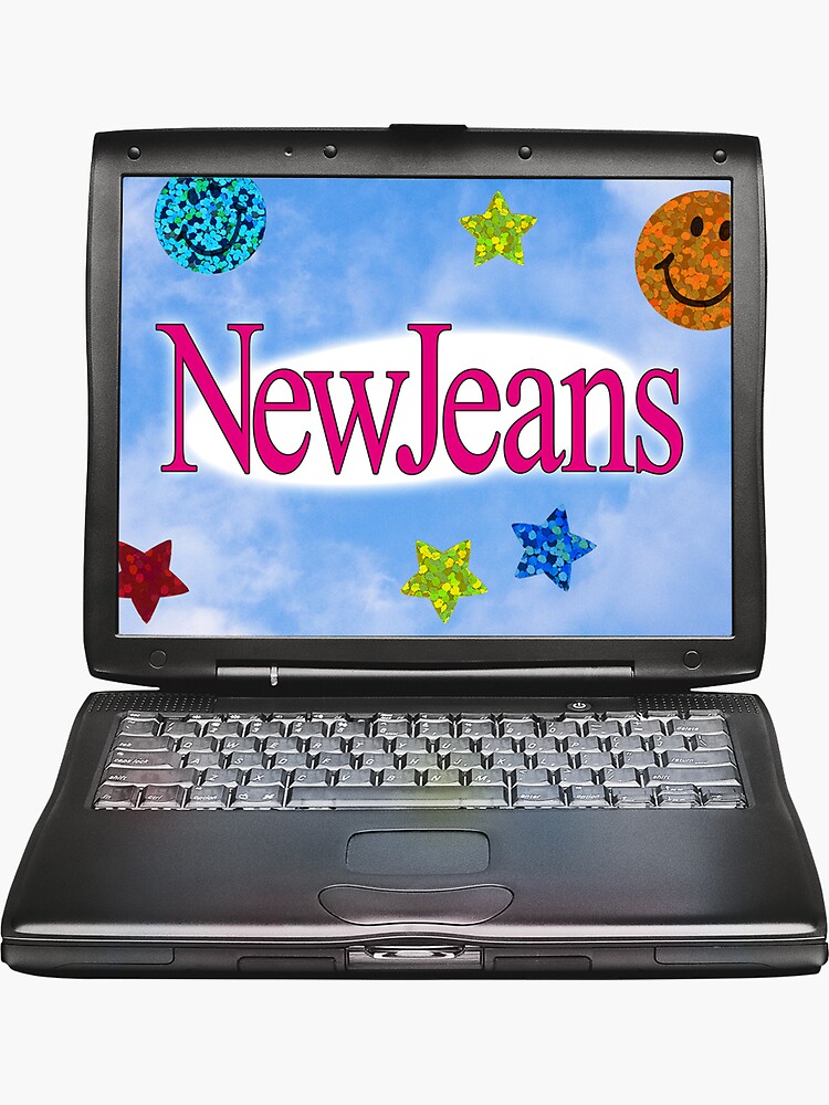 "NewJeans logo Y2K aesthetic notebook" Sticker for Sale by jungian-7 ...