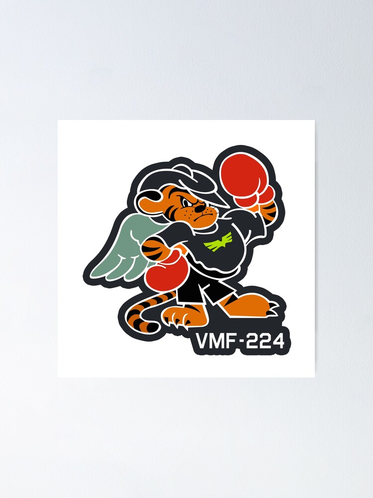 "USMC - VMF-224 Marine Fighter Squadron - Clean Style" Poster for Sale ...