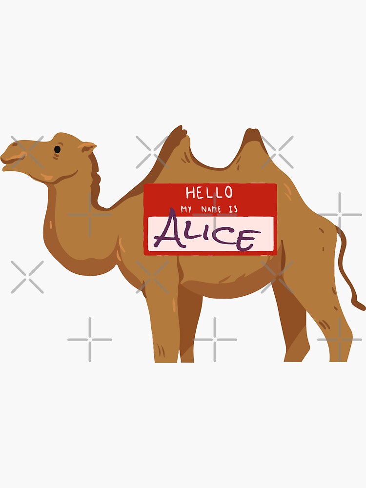 "Alice the Camel" Sticker for Sale by l-redfern | Redbubble