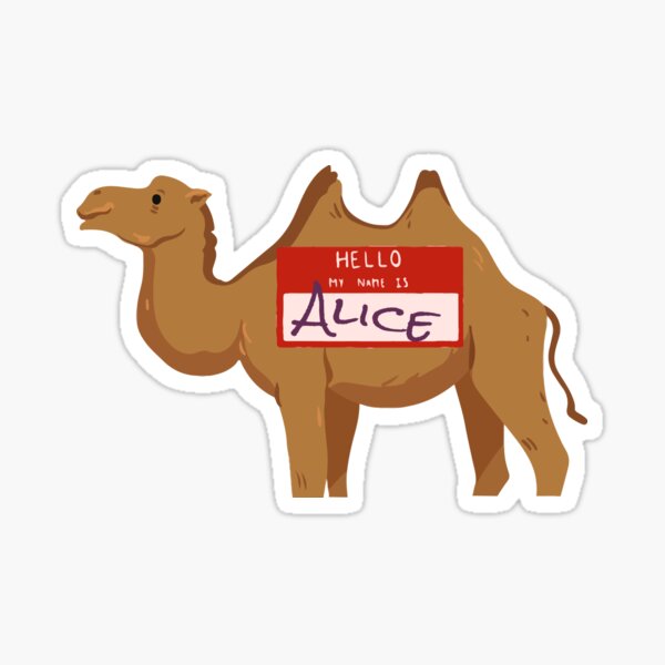 "Alice the Camel" Sticker for Sale by l-redfern | Redbubble