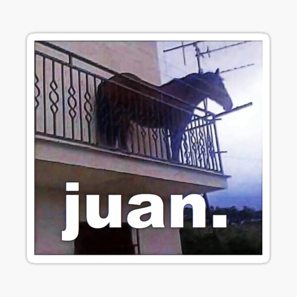 "Original Meme Juan Horse on Balcony Meme" Sticker for Sale by ...