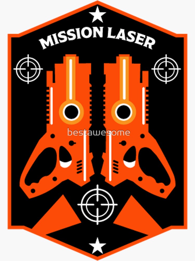 "Laser Tag Gun Party - Laser Tag Gun Battle Apparel" Sticker for Sale ...