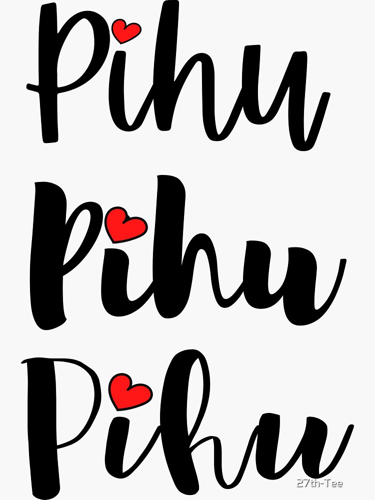 "Pihu Name Cute Mini Heart Triple Fonts" Sticker for Sale by 27th-Tee ...