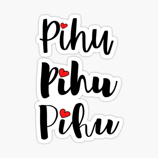 "Pihu Name Cute Mini Heart Triple Fonts" Sticker for Sale by 27th-Tee ...