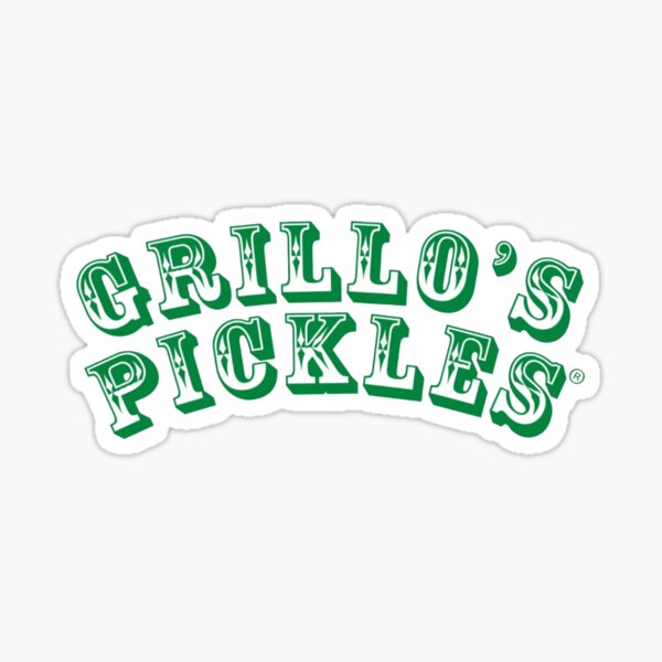 "Grillo's Pickles " Sticker for Sale by cadburyyy | Redbubble