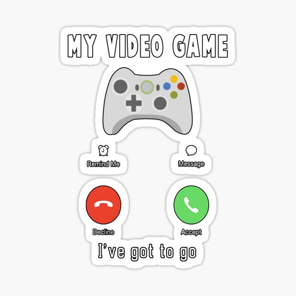"VIDEO GAMES : MY VIDEO GAME CALL ME" Sticker by drakouv | Redbubble