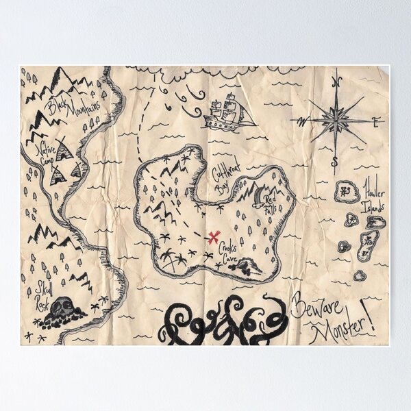 "The Treasure Map" Poster for Sale by T W | Redbubble