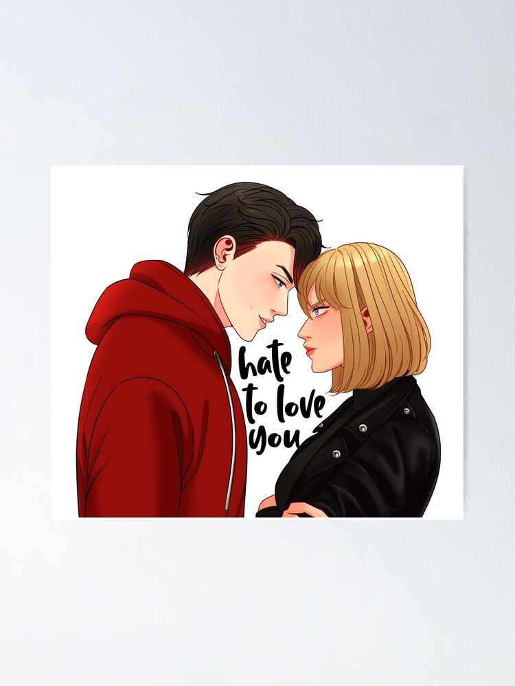 "Hate To Love You | Match Made in Hell WEBTOON" Poster for Sale by keitalia | Redbubble