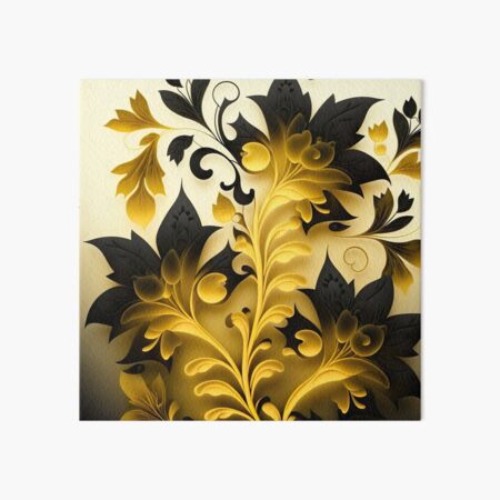 "Elegant Leaves with vibrant yellow and black shades !" Art Board Print ...