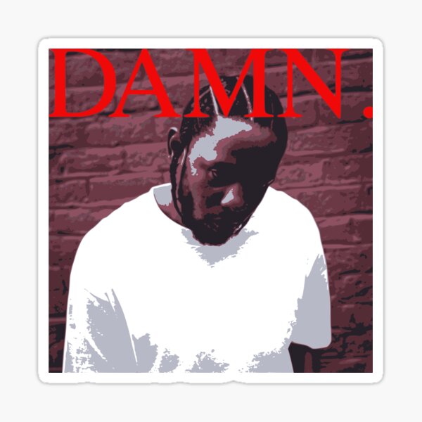 "Kendrick Lamar DAMN" Sticker by birdsounds | Redbubble