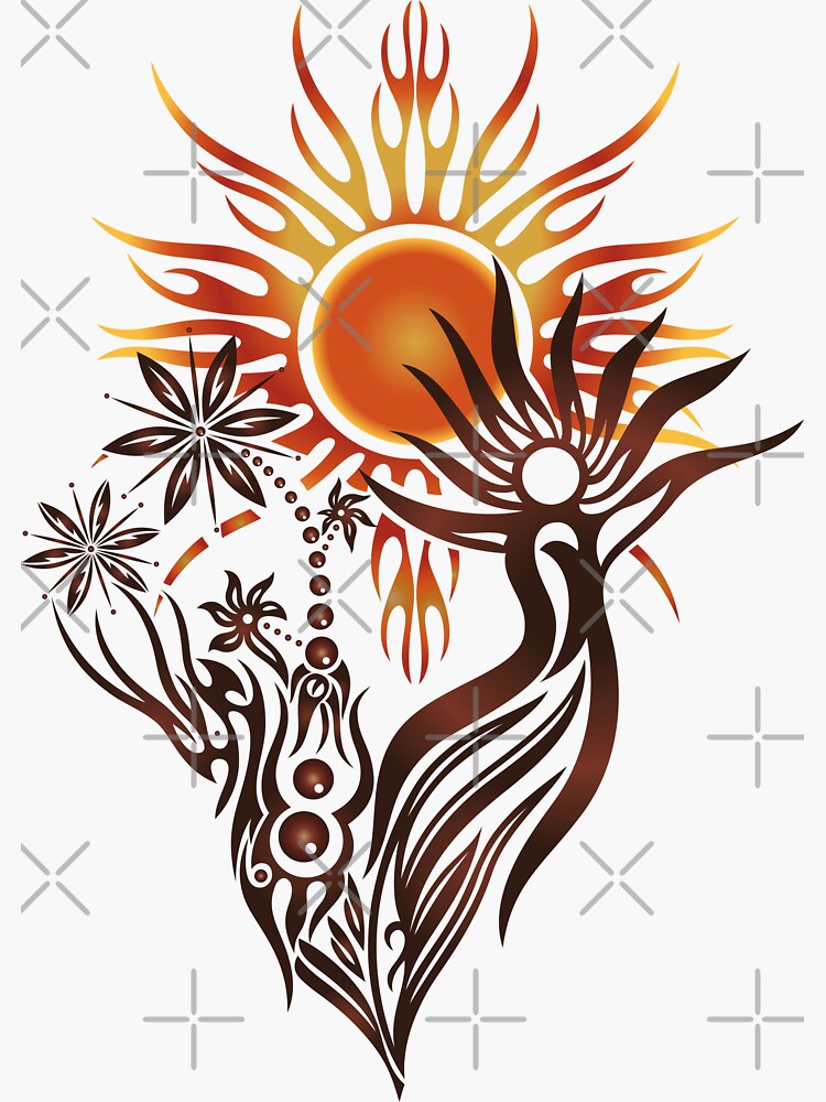 "Sun god. God of the sun. " Sticker for Sale by ChristineKrahl | Redbubble