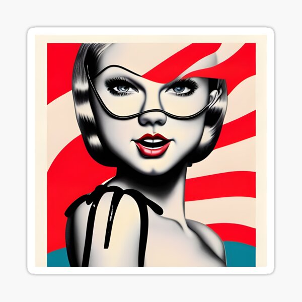 Pretty Nostalgic Pin Up Girl In The Style Of The 50s Sticker For Sale By Dalive Redbubble