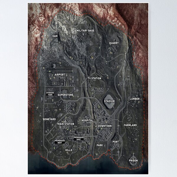 "Verdansk Map - Caldera Map" Poster for Sale by jaggyboy | Redbubble