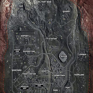 "Verdansk Map - Caldera Map" Metal Print for Sale by jaggyboy | Redbubble