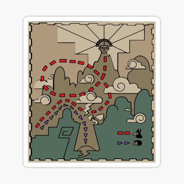 "Map the Emperor's Yzma and Kronk" Sticker for Sale by Svgfilms | Redbubble