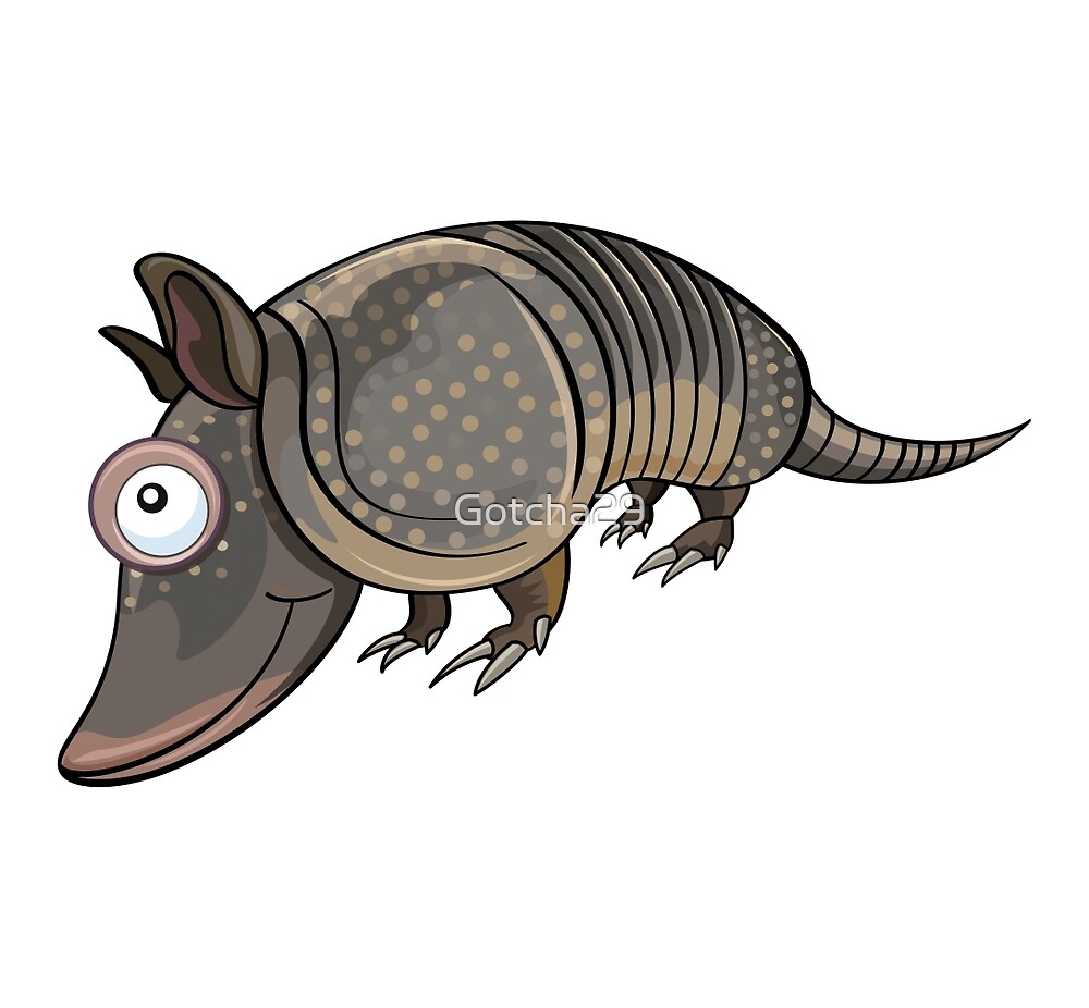 "Happy Armadillo Cartoon Character" by Gotcha29 | Redbubble