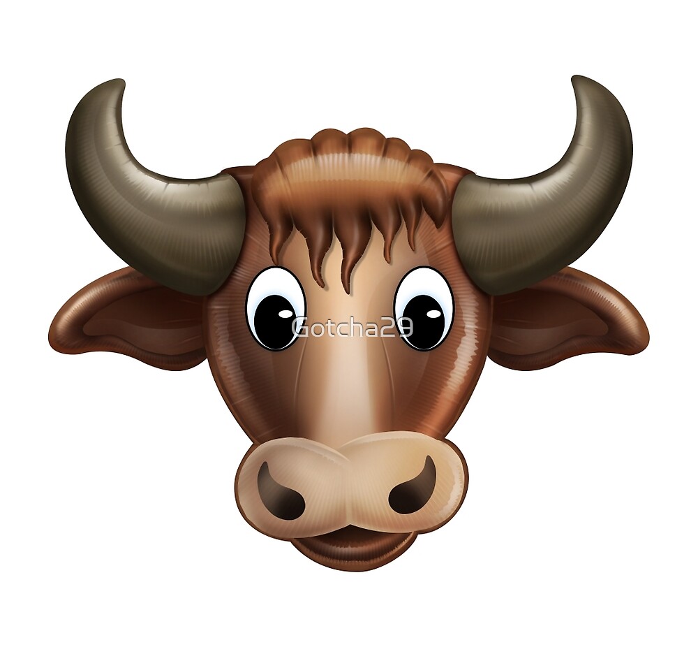 "Happy Bull Cartoon Character" by Gotcha29 | Redbubble