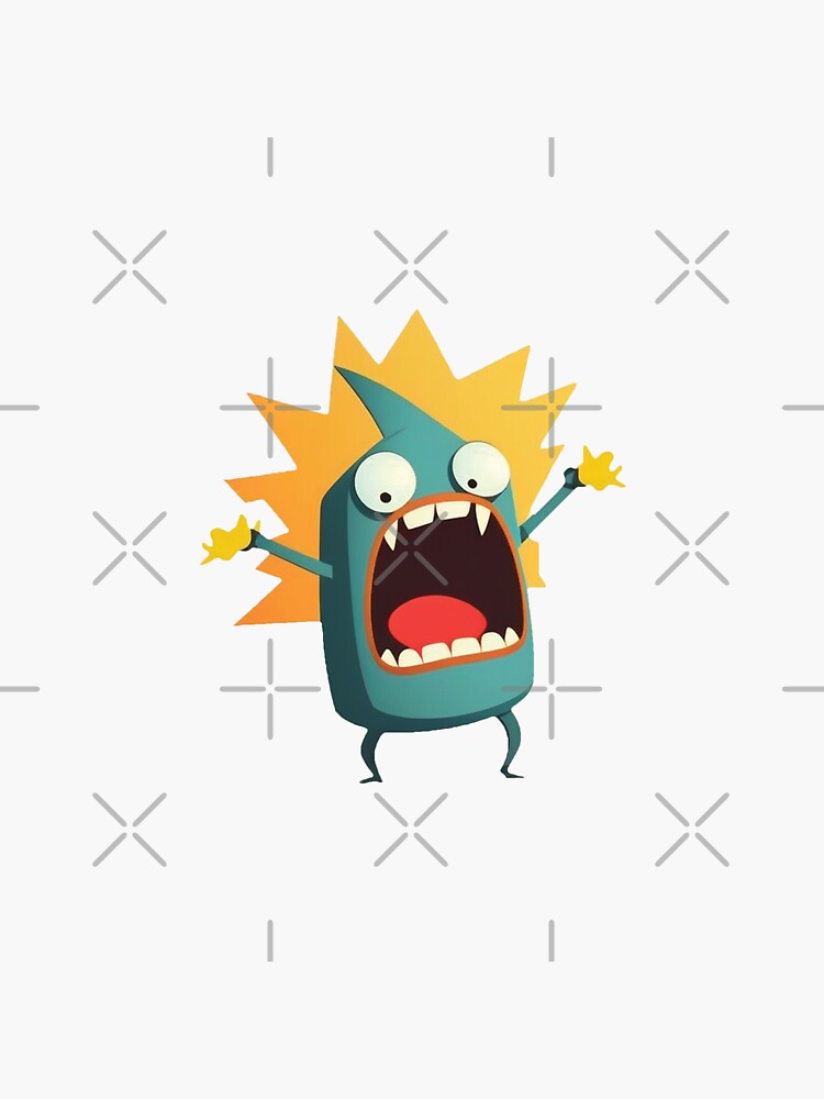 "Hilarious Angry Winged Beast Sticker" Sticker for Sale by dandeklerk ...