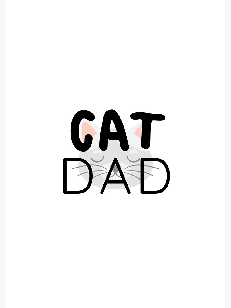 "Minimalist cute cat dad" Sticker for Sale by Sshmorr | Redbubble