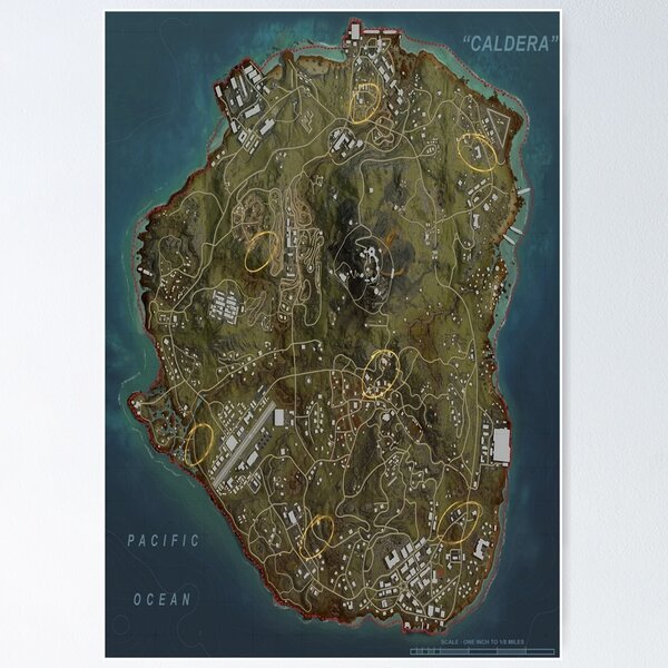 "Caldera Map - Verdansk Map" Poster for Sale by jaggyboy | Redbubble