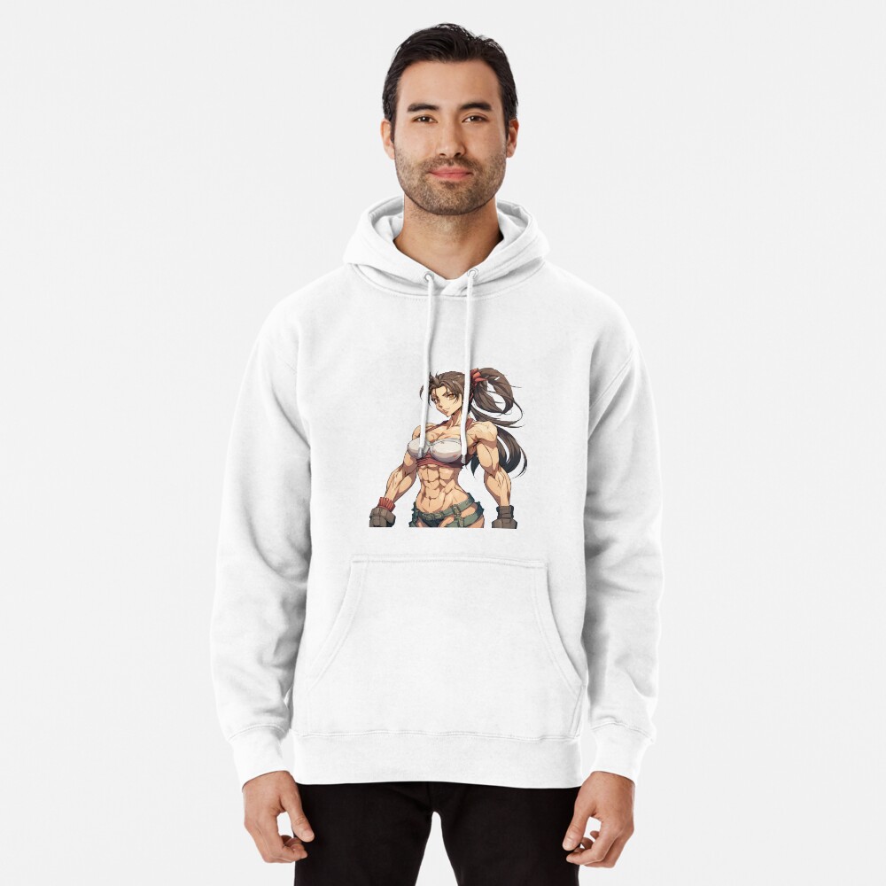 "realistic anime muscular girl athletic body with abs" Sticker for Sale ...