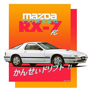 "Mazda RX-7 FC" Sticker for Sale by Spitfire974 | Redbubble