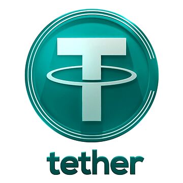 "Tether logo and coin with font. USDT" Sticker for Sale by ColorCube1 ...