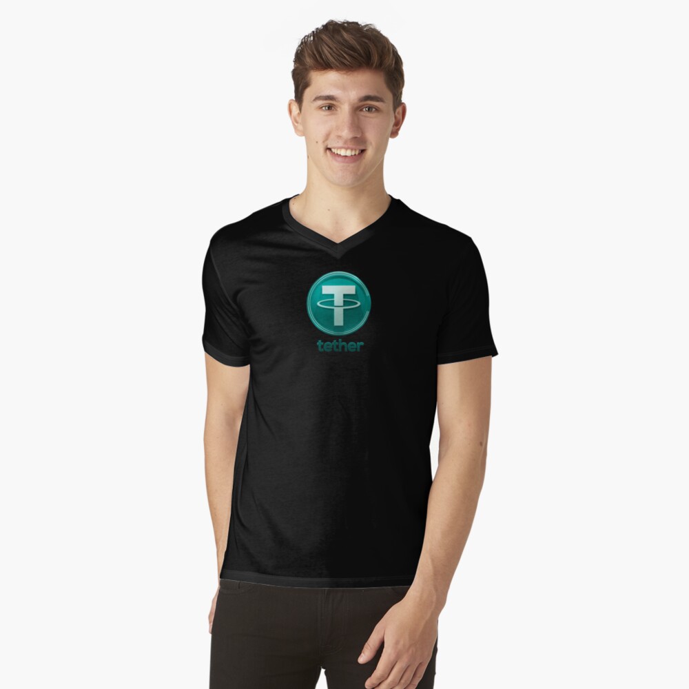 "Tether logo and coin with font. USDT" Sticker for Sale by ColorCube1 ...