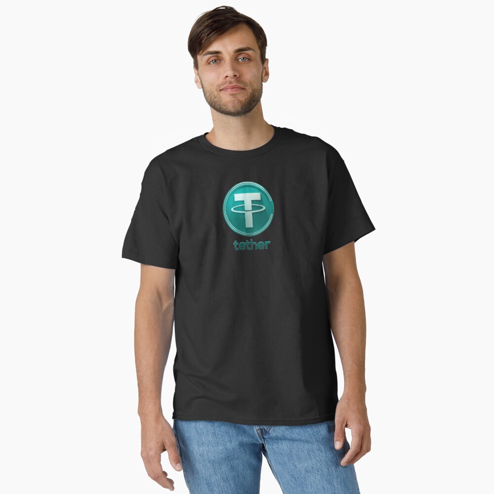 "Tether logo and coin with font. USDT" Sticker for Sale by ColorCube1 ...