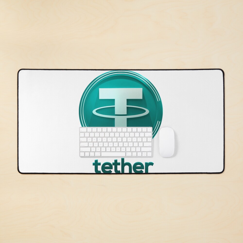 "Tether logo and coin with font. USDT" Sticker for Sale by ColorCube1 ...