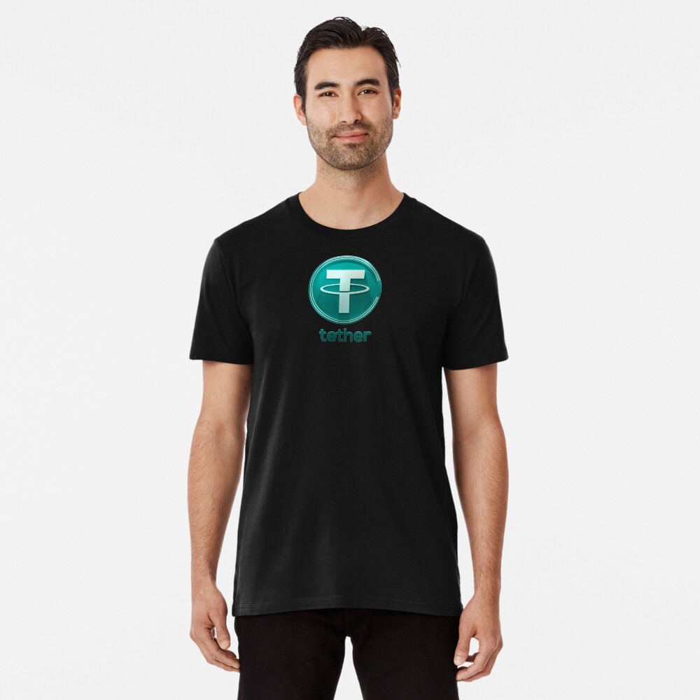 "Tether logo and coin with font. USDT" Sticker for Sale by ColorCube1 ...